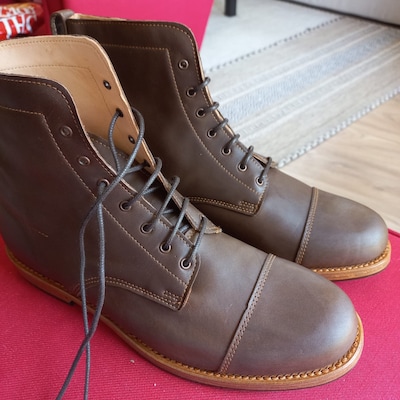 Handmade Boots Men Mens Leather Boots Mens Boots Man Lace-up Ankle ...