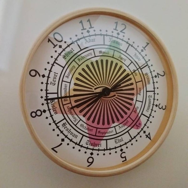 Hebrew Month Wall Clock, Star of DAVID Clock, Magic , Kabbalah ...