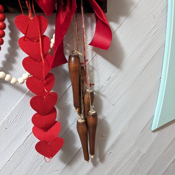 A Lot of 4 Chippy White Salvage Wooden Spindles, Primitive Farmhouse ...