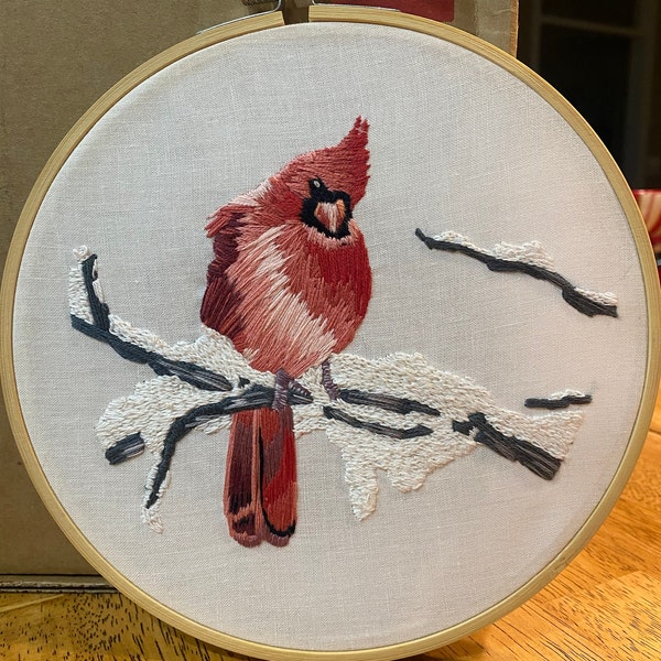 Loon Embroidery Kit, Complete Kit, Detailed Instructions, DMC Floss ...