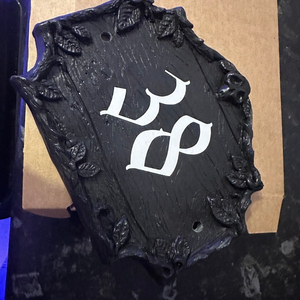 Gothic House Number Sign | Custom Front Door Plaque | Witchy Outdoor ...
