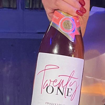 Finally Legal 21 Birthday Wine Label/21st Wine Label/custom Birthday ...