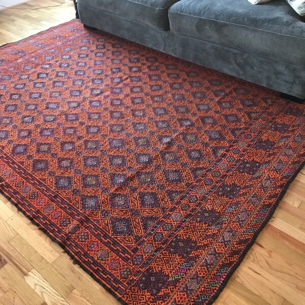 Navy Rug, Vintage Blue Rug, Living Room Rug, Area Rug, Ousha Rug ...