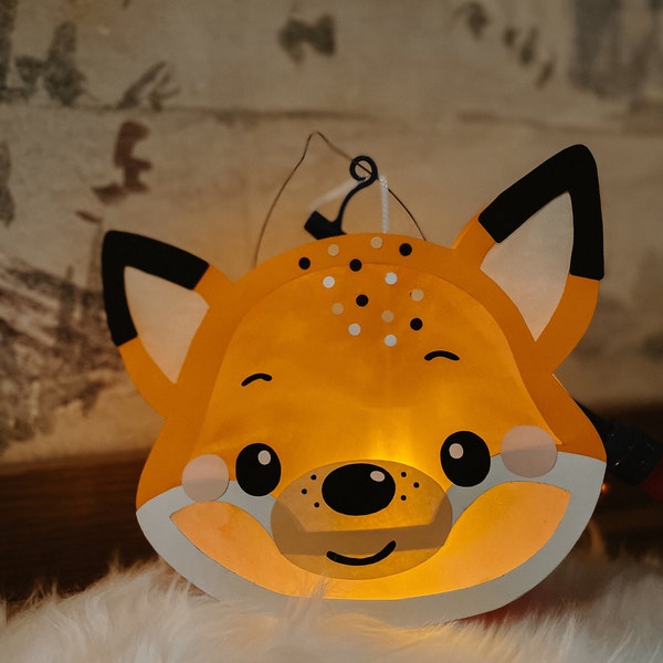 Fox Lantern Craft Template Pdf/svg/dxf_can Be Crafted With or Without a ...