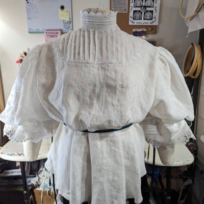 Edwardian Blouse Sewing Pattern 0816 Size US 8-30 EU 34-56 PFD Download ...