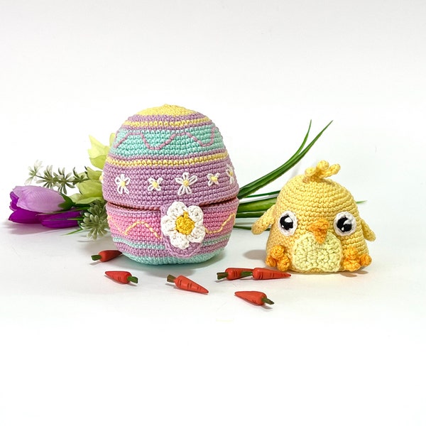 Reversible Easter Amigurumi Pattern Bundle – Crochet Pattern - Reversible Chick and Bunny Inside ...