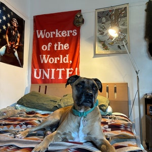 Leftist Poster: Workers of the World, Unite Retro Walter Crane Style ...