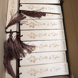 Custom Wood Bookmarks With Tassel, Personalized Wooden Bookmark, Unique ...