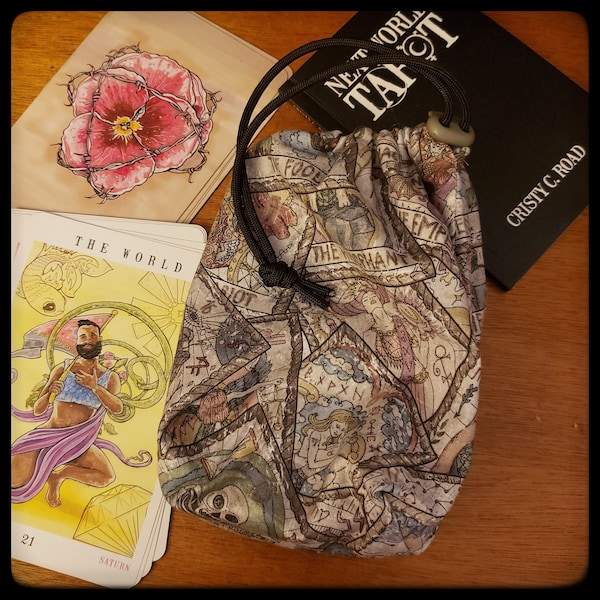 Hex Card Tarot Card Cloth Drawstring Bag for Tarot Decks/runes/dice ...