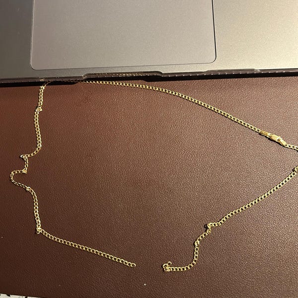 10K Gold Box Chain Necklace,gold Box Chain,box Chain Necklace,layering ...