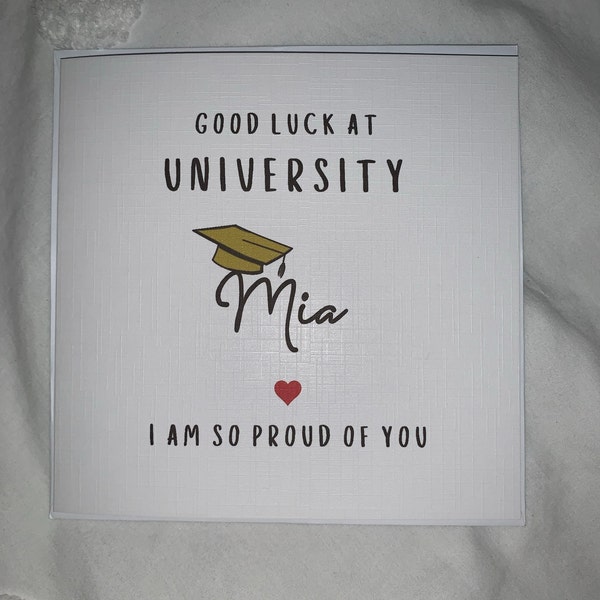 Going to University Card, Good Luck at University Card, off to Uni Card ...