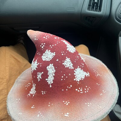 Inky Cap Mushroom Hat Witchy Wool Slouchy Tiktok Trend Mushroomcore ...