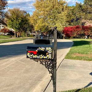 Hand Painted Mailbox Custom Mailbox Purple and Pink Flowers - Etsy