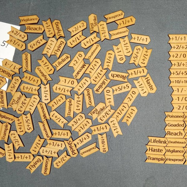 120+5 Mtg Counters MEGA Pack | Mdf Wood | Tokens for Magic the ...