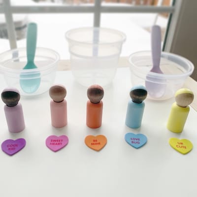 Multicultural Multiracial Rainbow Peg Person Dolls Set of 12 Montessori ...