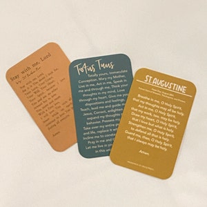 Catholic Prayer Card Bundle Saint Prayer Marian Cards Catholic Devotion ...