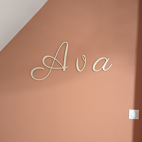 Cursive Letters for Wall Decor, Large Wooden Letters Above Bed Initial ...