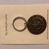 Bronze Compass Keychain, Couples 8th Year Anniversary Gift, Couples ...