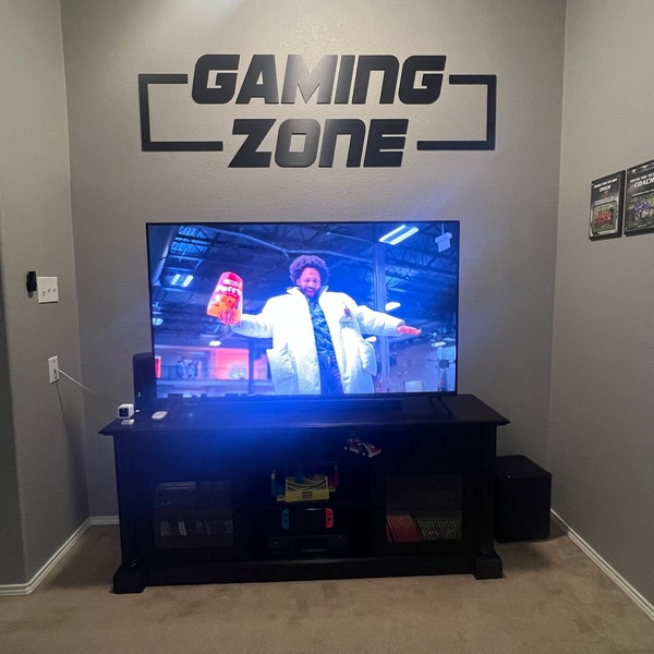 Gaming Zone, 3D Wall Decor, Video Games Sign, Gameroom Sign Gifts ...