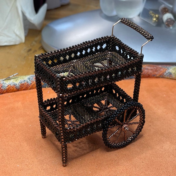 Miniature Beaded Flower Cart TUTORIAL/PDF Pattern/beading Instructions ...