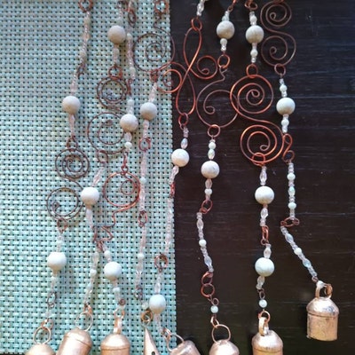 Yuletide Bells Set of 3 Large Rustic Gold Bells With Rope Standing ...