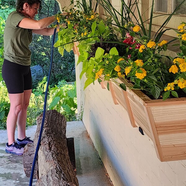 Rectangular Cedar Planter Box - Etsy