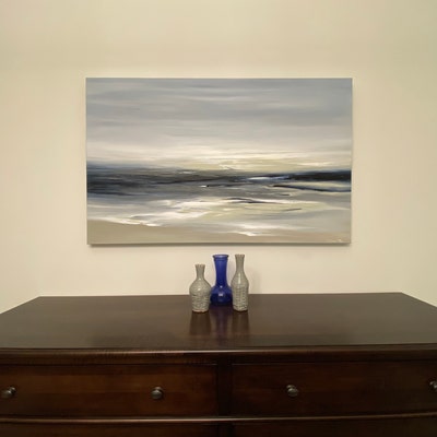 Extra Large Earthy Minimalist Wall Art 30 X 48 Inch Original Neutral ...