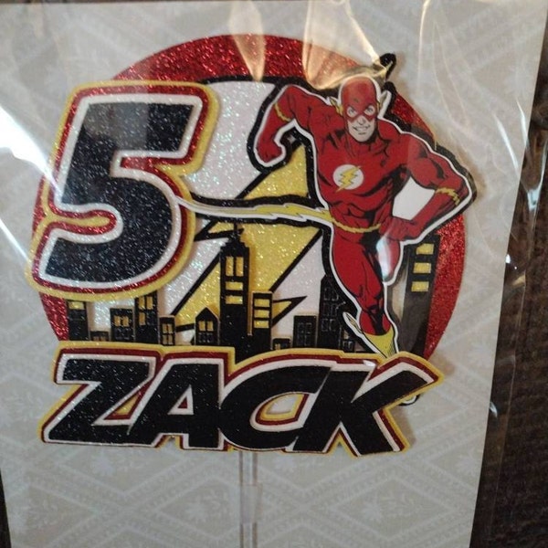 Flash Party Cake Topper, Flash Cake Topper, Flash Centerpiece, Flash ...