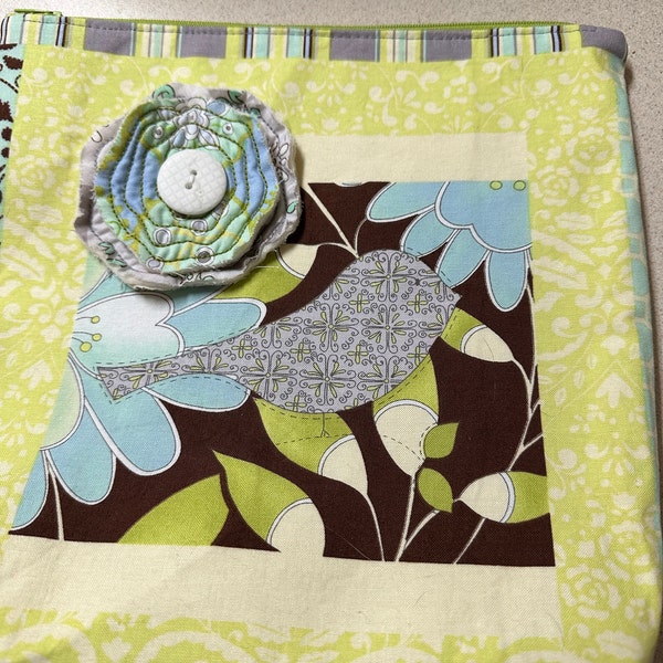 Mixed Media Grunge Floral Heart Fabric Panel - Etsy