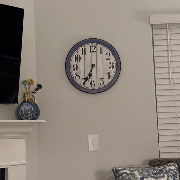 Nantucket Blue Wall Clock, 8 Sizes!!, EXTRA Quiet Mechanism, Lifetime ...