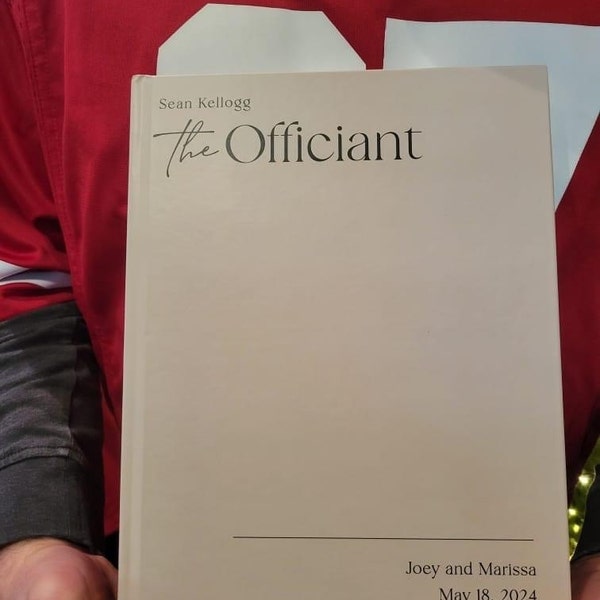 Officiant Gift, Hard Cover Wedding Officiant Book, Wedding Officiant ...