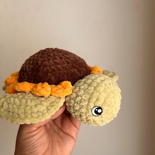 Crochet Pancake Turtle PATTERN, Crochet Turtle Pattern, Crochet Pancake ...