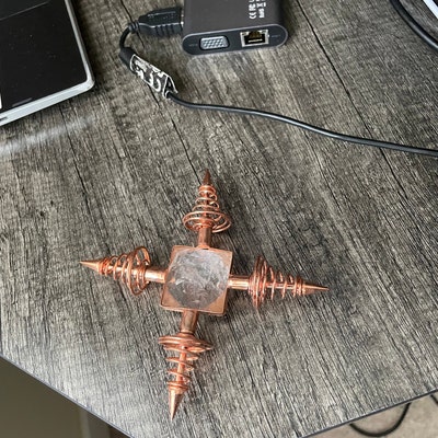 Copper Spiritual Energy Generator With Quartz Pyramid and Conductive ...