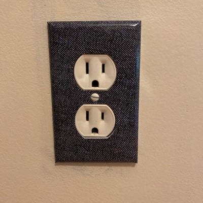 Dark Denim Blue Jean Look Light Switch Plates and Wall Outlet - Etsy