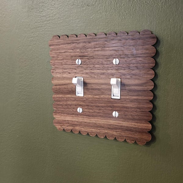 Fun Wavy Rocker Switch | Handcrafted Wooden Light Switch Covers ...