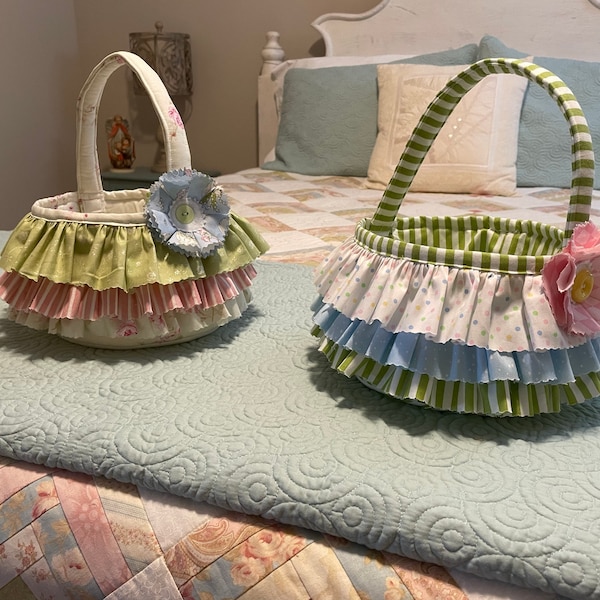 Ruffle Easter Basket - Download Pattern - Etsy
