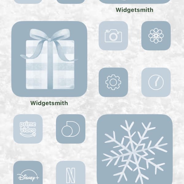 Winter App Icons, Neutral Blue White Icons, Aesthetic App Icons ...