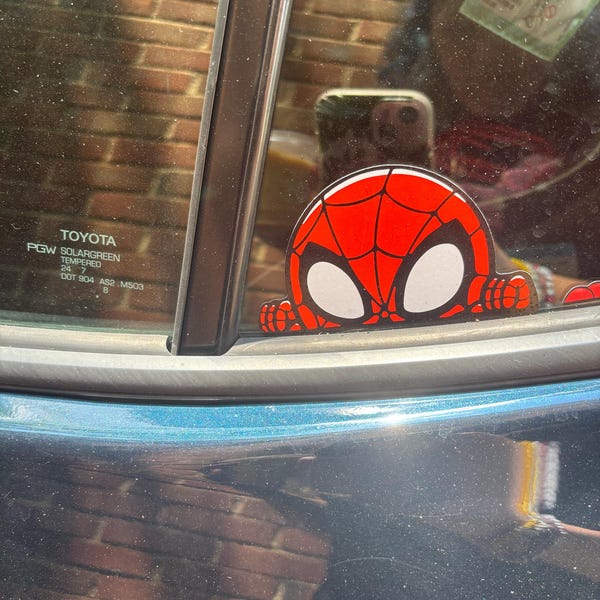 Spider Man ( Inspired Parody ) Peeking Peek Peekabo Peekers Vinyl Decal ...