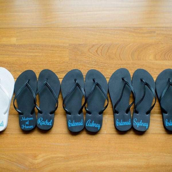Monogrammed Flip Flops Decals | Custom Flip Flops Decals | Bridesmaid ...
