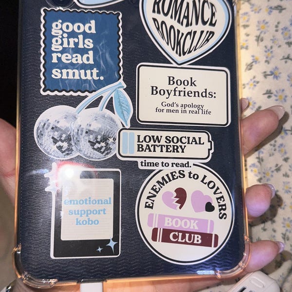 Pack Kindle Stickers Blue Bookish Sticker Pack Kindle Kobo Decor Reader ...