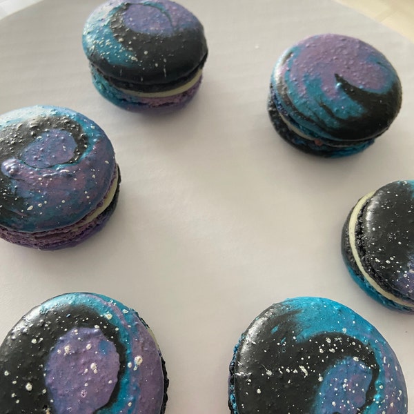 Galaxy Space Macarons - 6/12/24 - Choose Your Flavor - French Macaroons ...