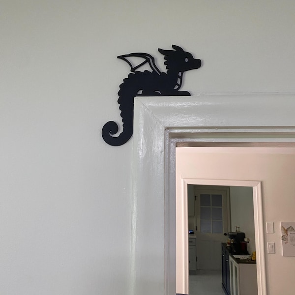 Dragon Door Corner - Cute Dragon Door Topper - Dragon Door Frame Topper ...