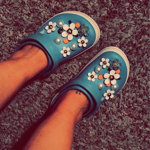 Custom Bling Luxury Jean Denim or Fabric Croc Clogs - Etsy