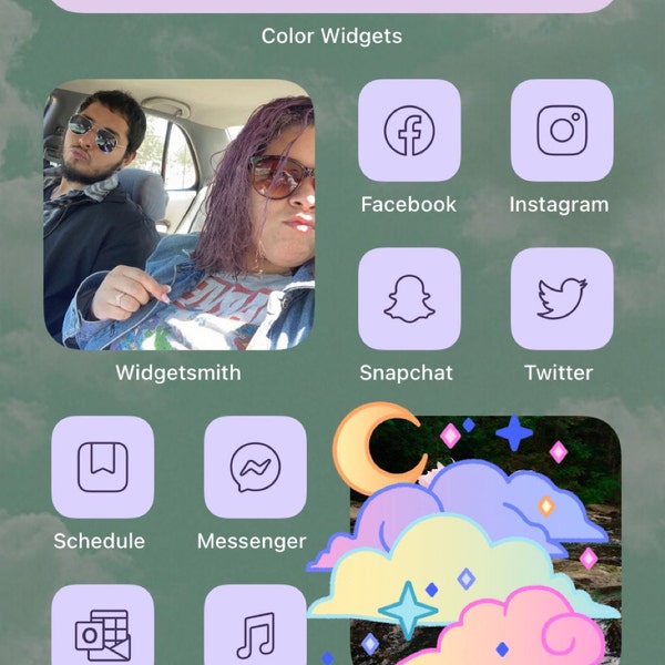 Lilac Purple App Icon Pack - Premium Handcrafted Icons for Aesthetic ...