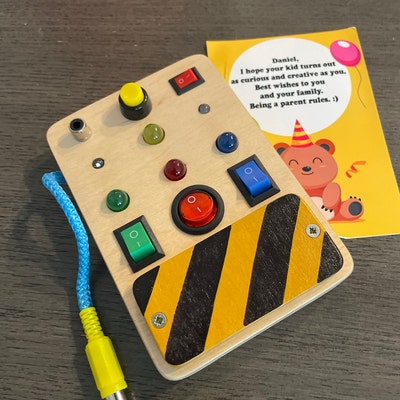 Mission Control Panel for Toddler Busy Board LED Light Toy Switch Box ...