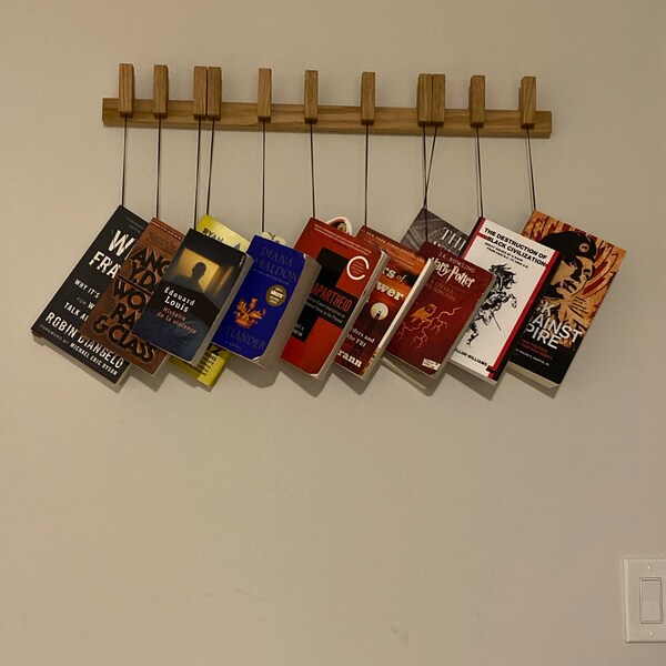 MINI Custom Made Wooden Book Rack / Book Shelf in Walnut. - Etsy