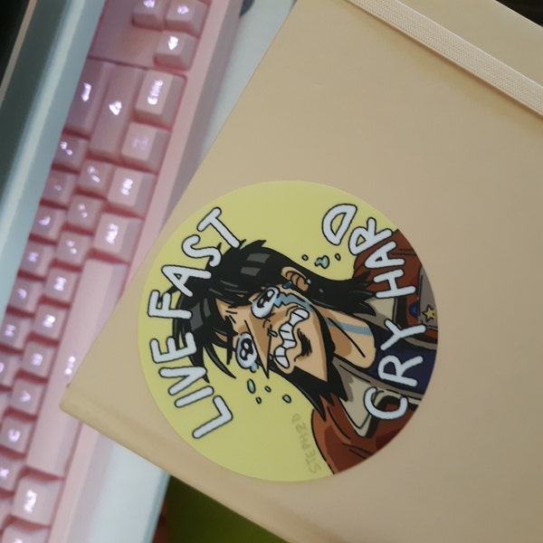 Live Fast Cry Hard - Kaiji Ultimate Survivor Sticker - Etsy