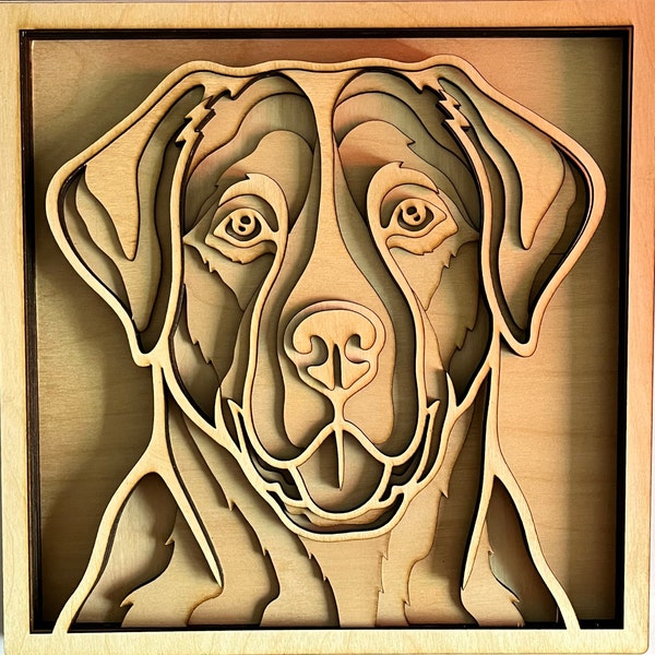 Labrador 3D Layered SVG: Laser Cut Dog Wall Art (digital Download) - Etsy