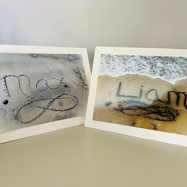 Custom Anniversary Beach Cards Written in the Sand - Etsy