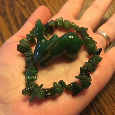 Canadian Nephrite Jade Rabbit Carving Mulitple Sizes Jade Figurine ...